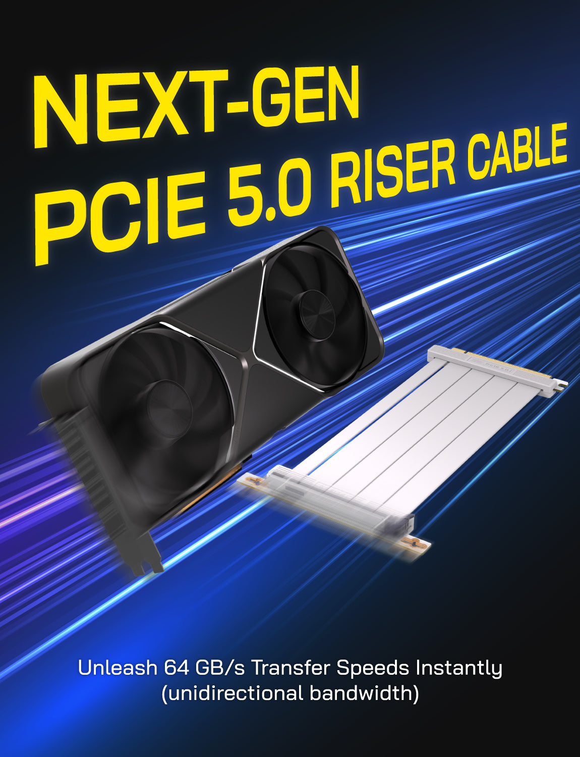 EZDIY-FAB PCIe 5.0 X16 Riser Cable-Right Angle