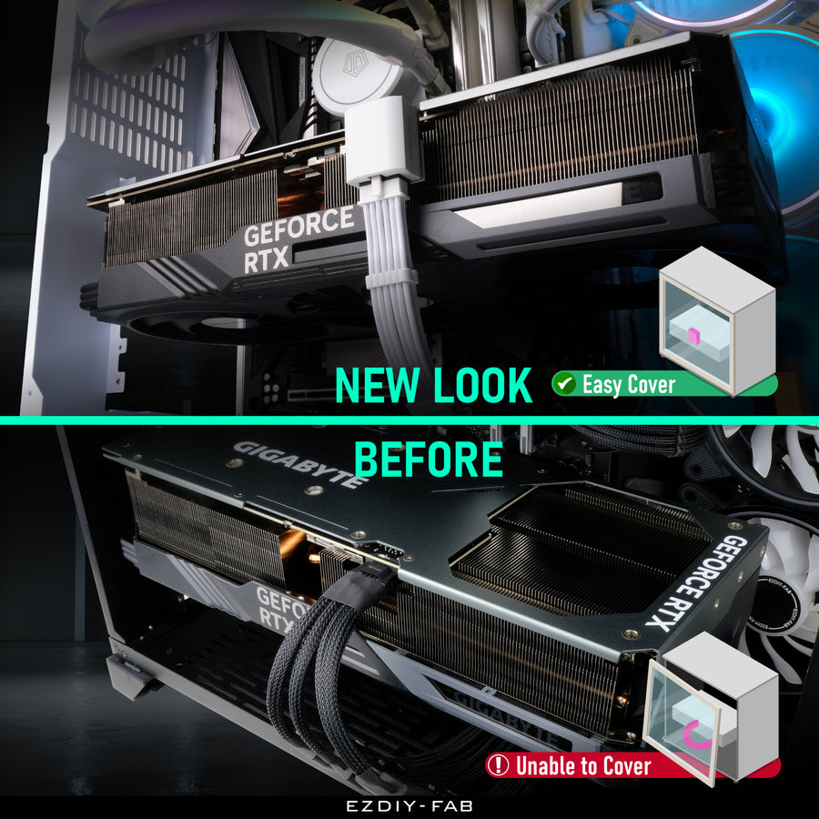 12VHPWR 600W GPU POWER ADAPTER 90 Degrees – EZDIY-FAB