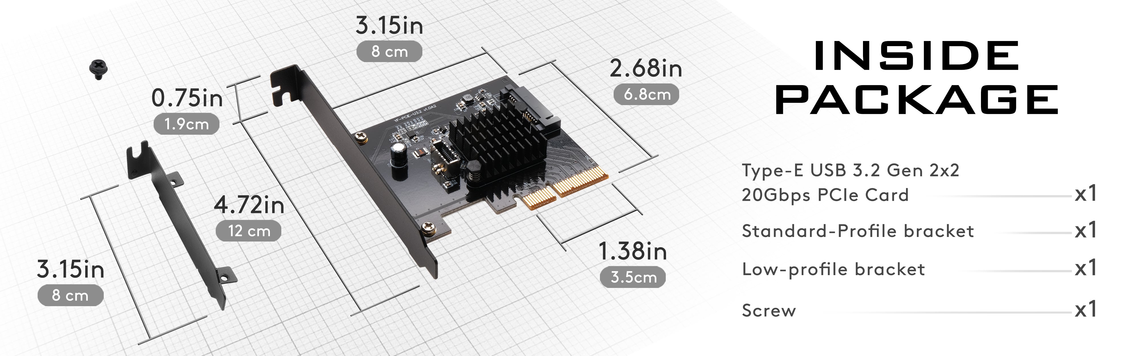 USB3.2 Gen2x2 Type-E Front Panel Internal Expansion Card – EZDIY-FAB