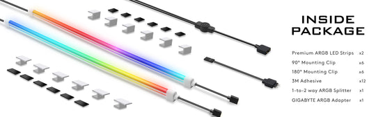 Premium PC ARGB Lighting Strip and Mounting Clip – EZDIY-FAB