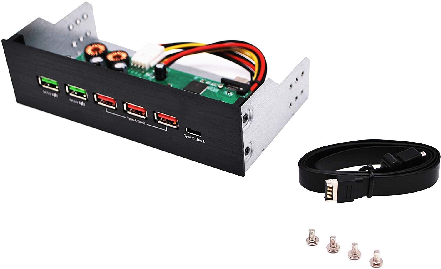 5.25in 10Gbps USB 3.1 Gen2 Hub and Type-C Port Front Panel – EZDIY-FAB