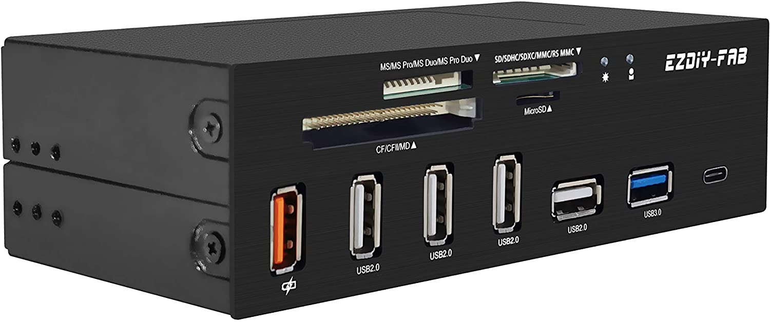 5.25in PC Front Panel Internal Card Reader USB HUB, USB 3.1 Gen2 Type ...