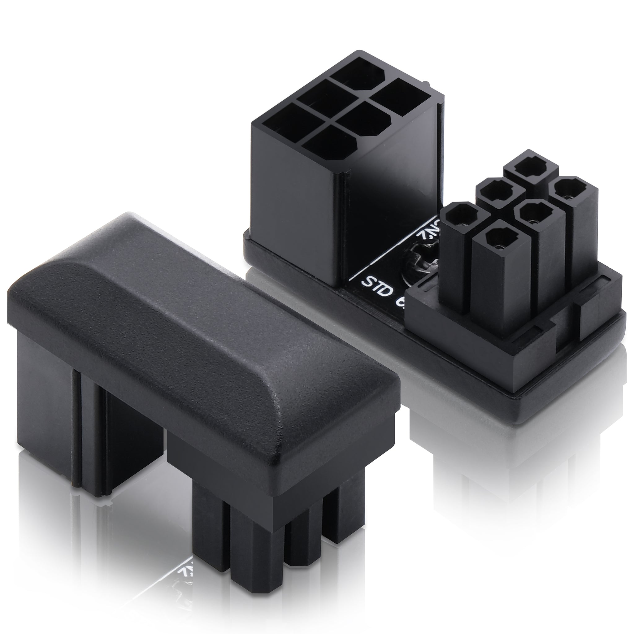 GPU 6 Pin U Turn 180° Connector (Standard+Reverse) - 2 PACK – EZDIY-FAB