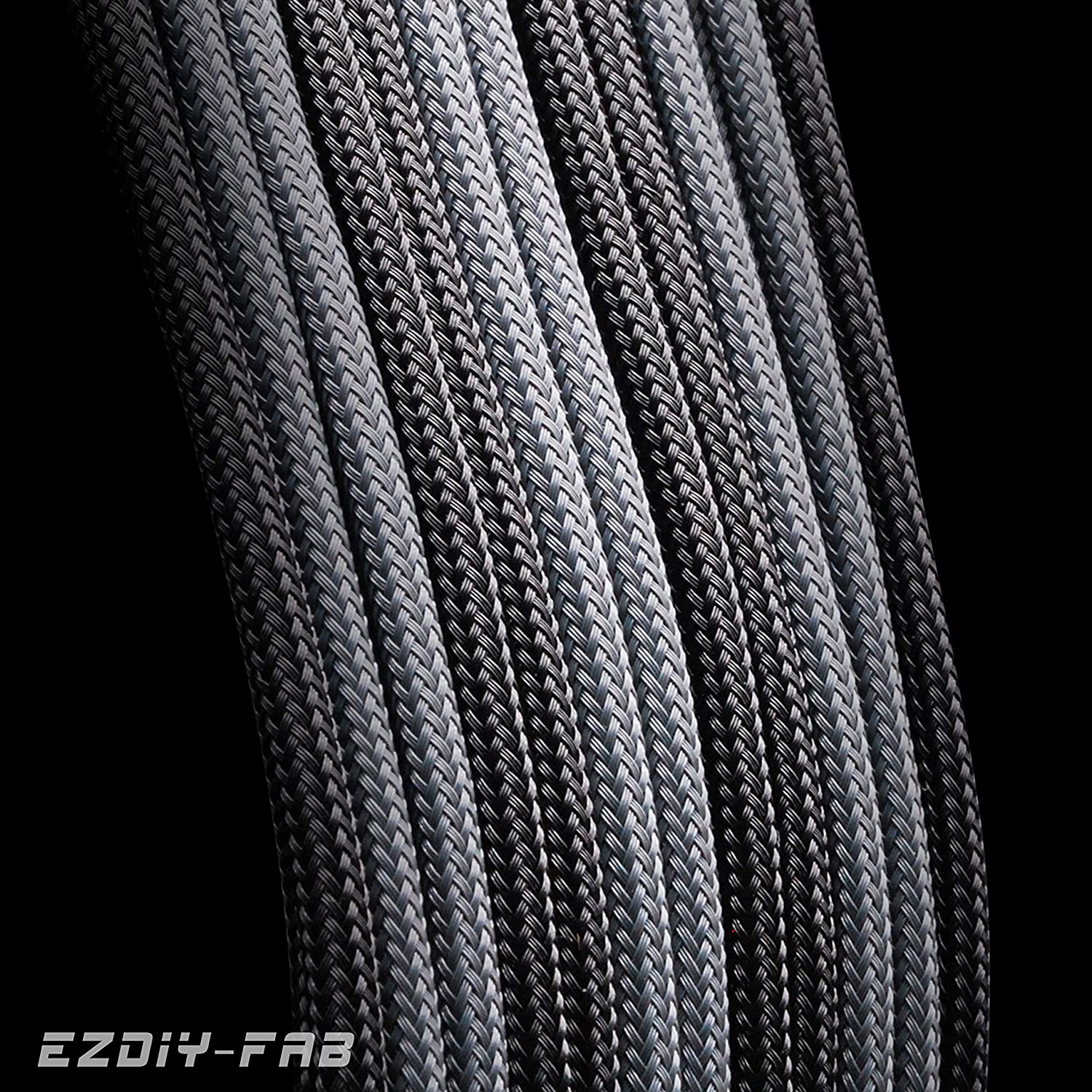 16 AWG NYLON PSU EXTENSION - BLACK/GRAY – EZDIY-FAB