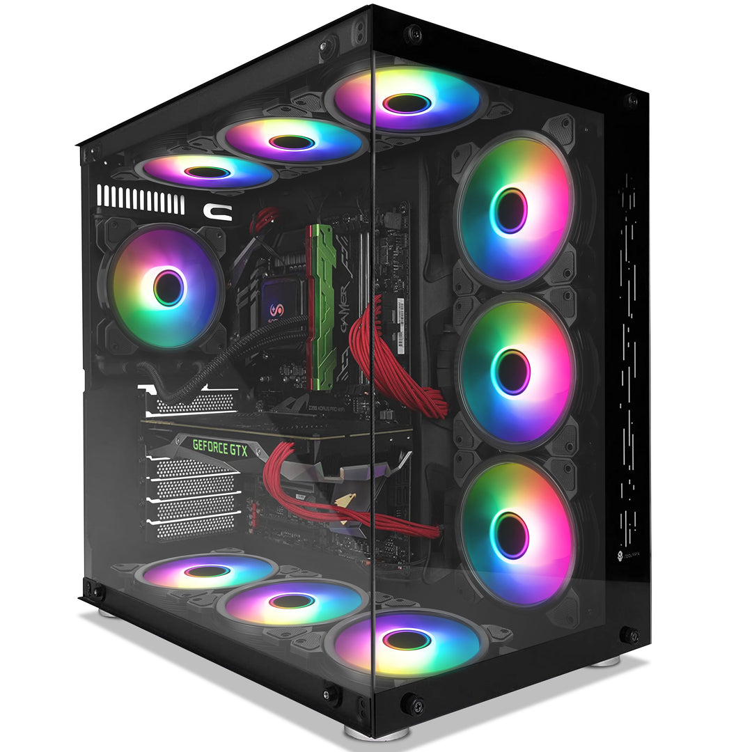 120mm Computer Case Fan with Fan Hub X and Remote – EZDIY-FAB