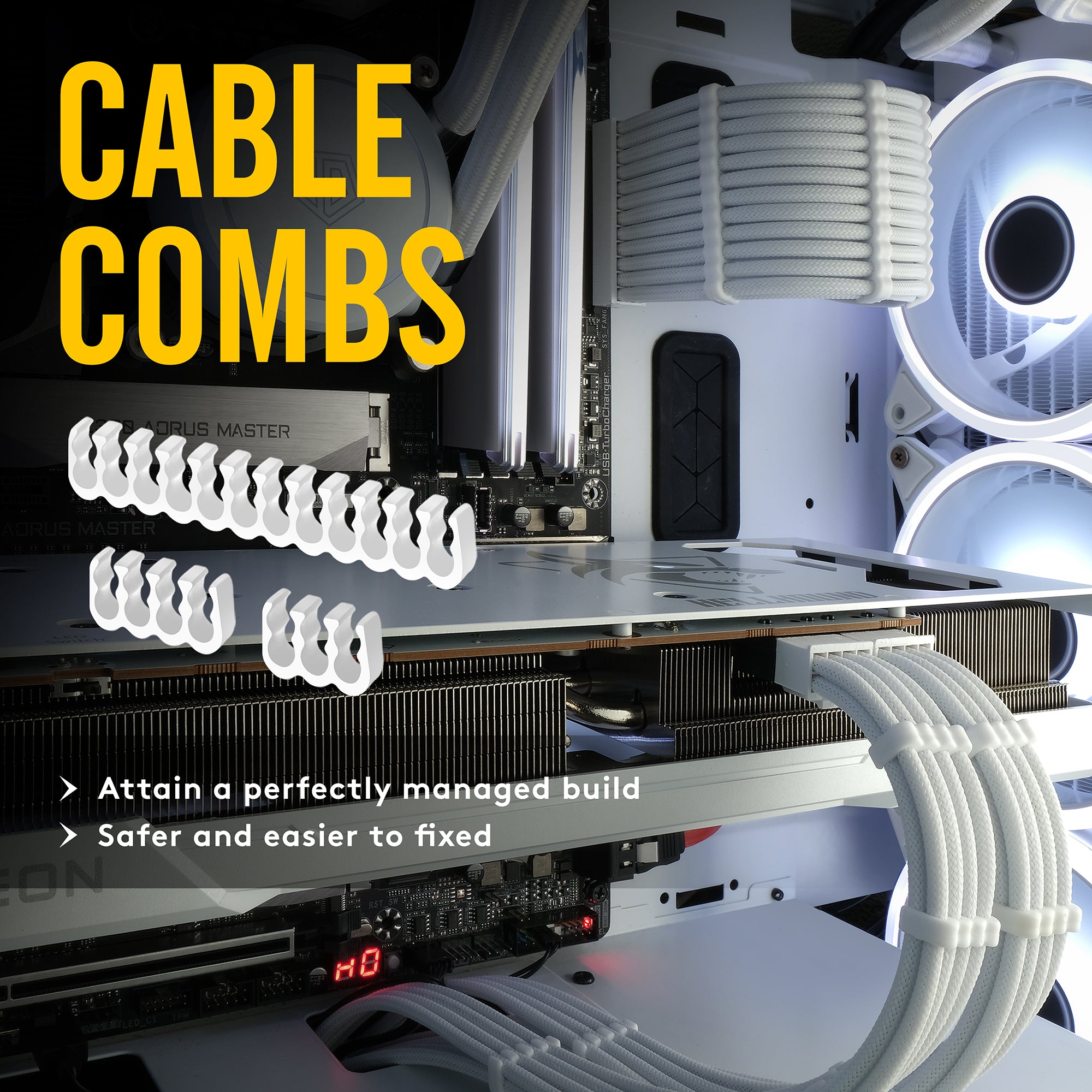 16 AWG NYLON PSU EXTENSION - WHITE CONNECTOR – EZDIY-FAB