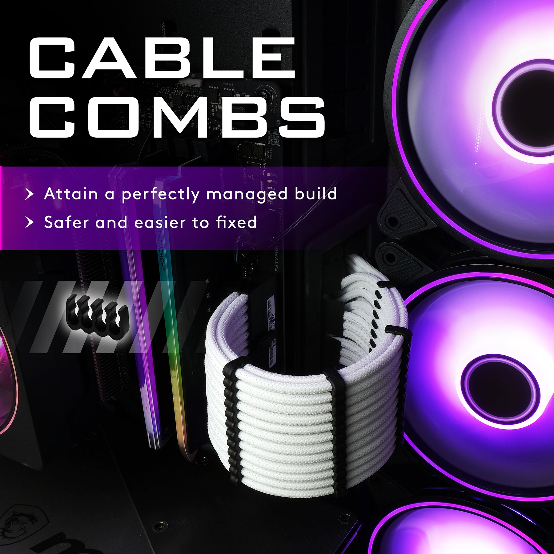 16 AWG NYLON PSU EXTENSION - WHITE – EZDIY-FAB