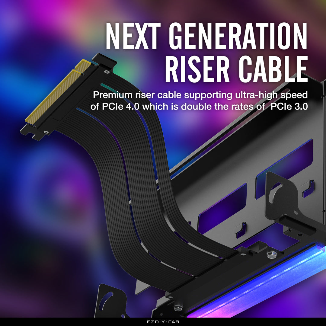 PCIE 4.0 Multi-Angle GPU MOUNT WITH ARGB MODULE – EZDIY-FAB
