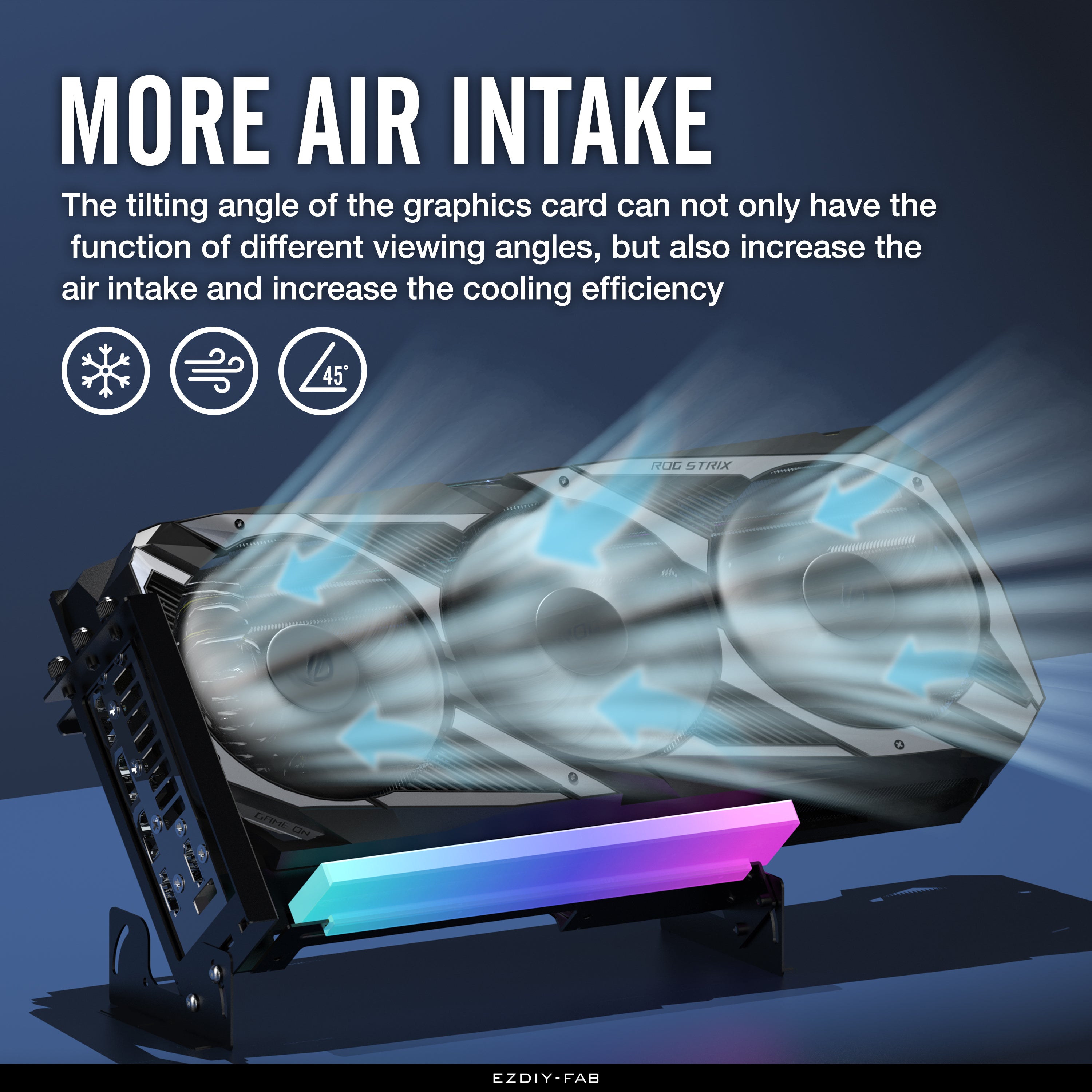 PCIE 4.0 Multi-Angle GPU MOUNT WITH ARGB MODULE – EZDIY-FAB