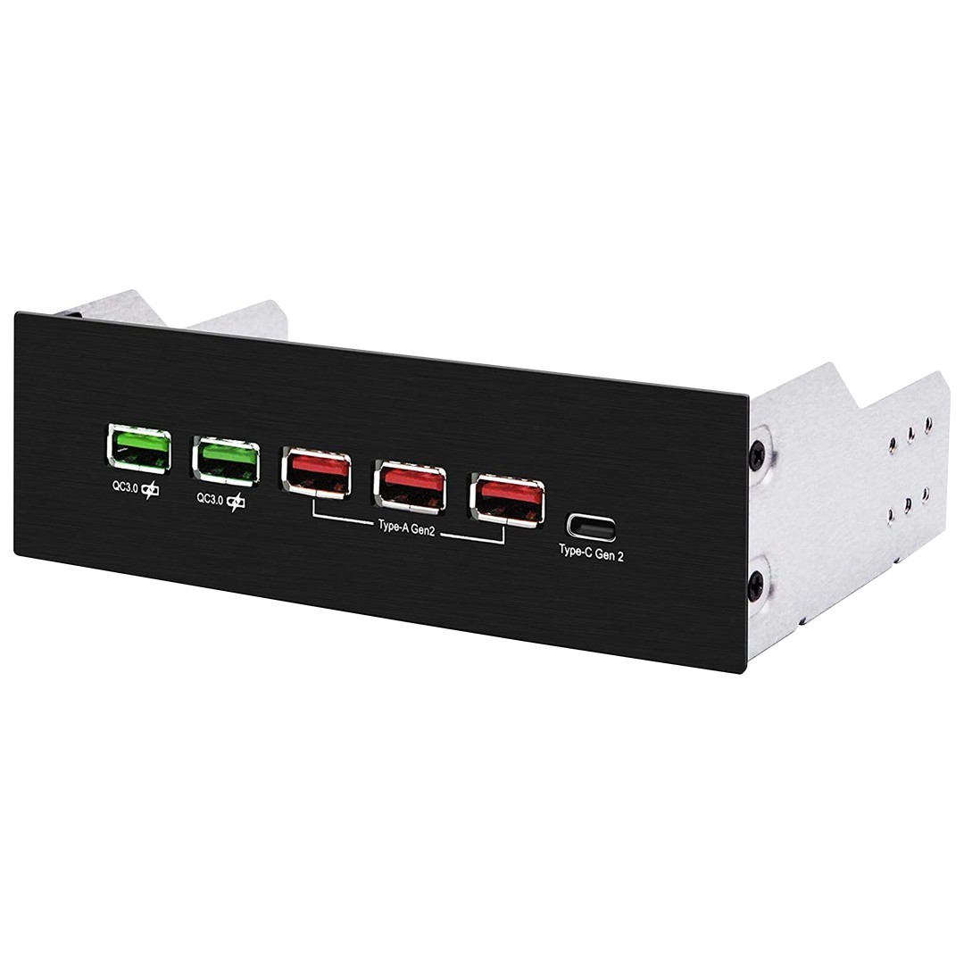 5.25in 10Gbps USB 3.1 Gen2 Hub and Type-C Port Front Panel – EZDIY-FAB